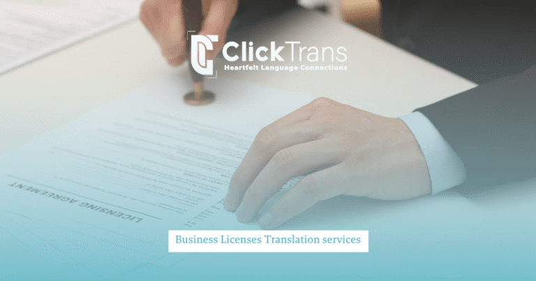 Business License Translation Services In The USA | Clicktrans
